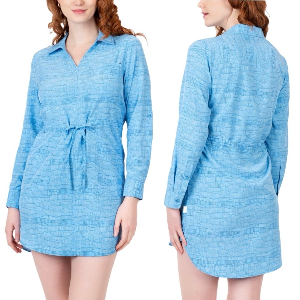 Shore To Summit Sun Protection Dress Blue Sea Mist Ou… - Gem